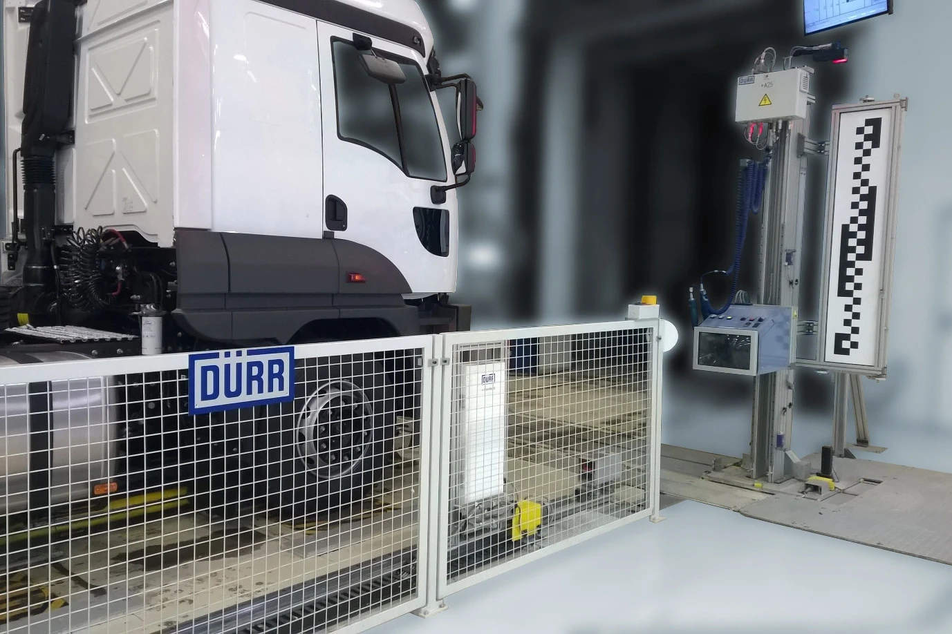 Headlamp aiming system for commercial vehicles - Dürr