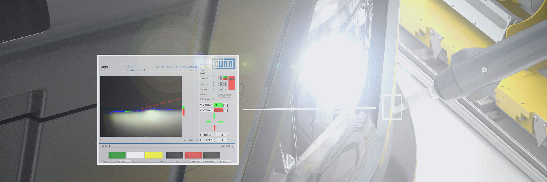 Headlamp aiming system for commercial vehicles - Dürr